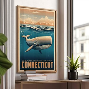 Connecticut State Animal | Vintage Prints | Sperm Whale | Print at Home ...