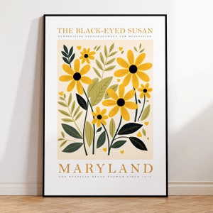 Maryland State Flower Print | Black-eyed Susan | Flower Prints | Trendy ...