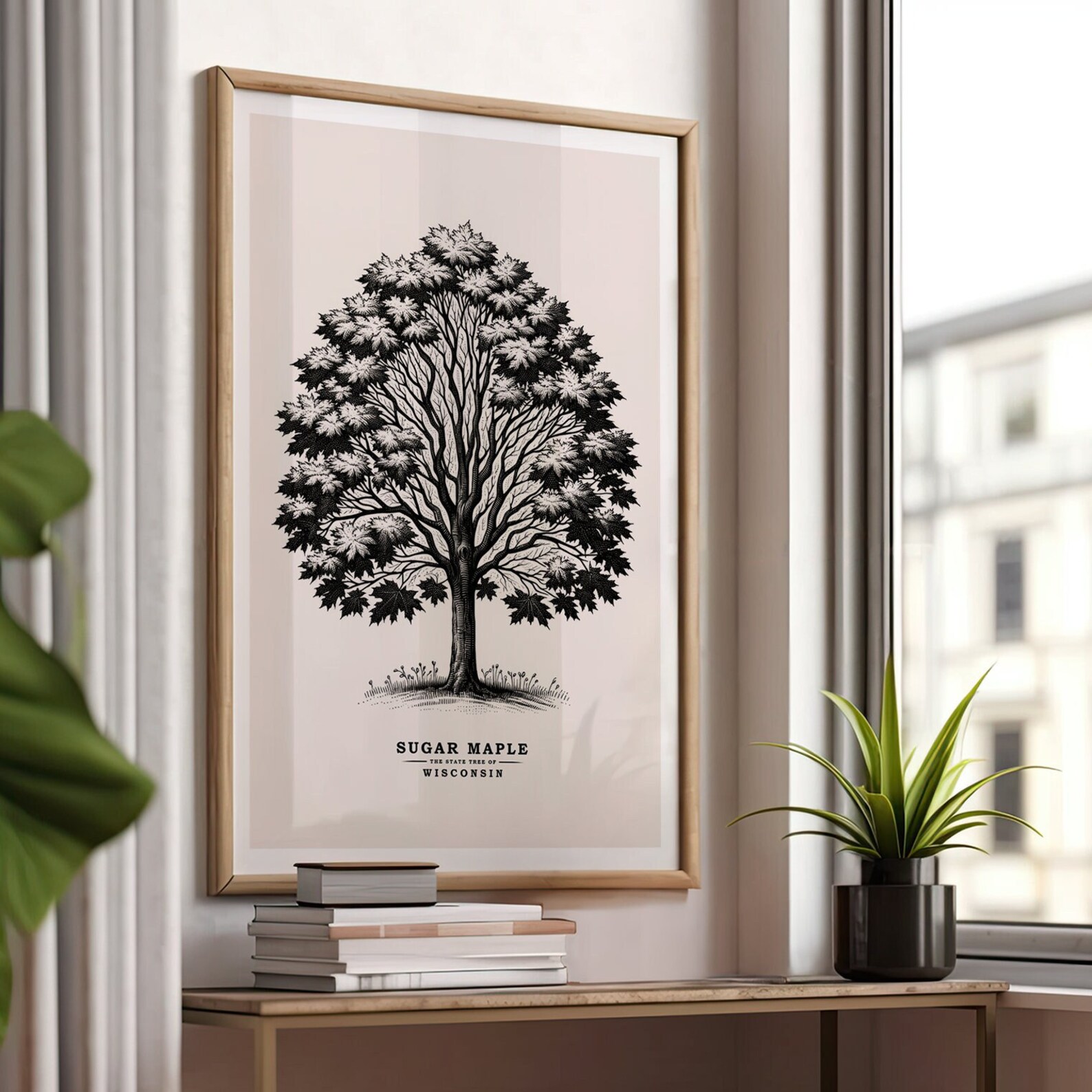 Wisconsin State Tree - Sugar Maple, Vintage Sketch, Tree Poster ...