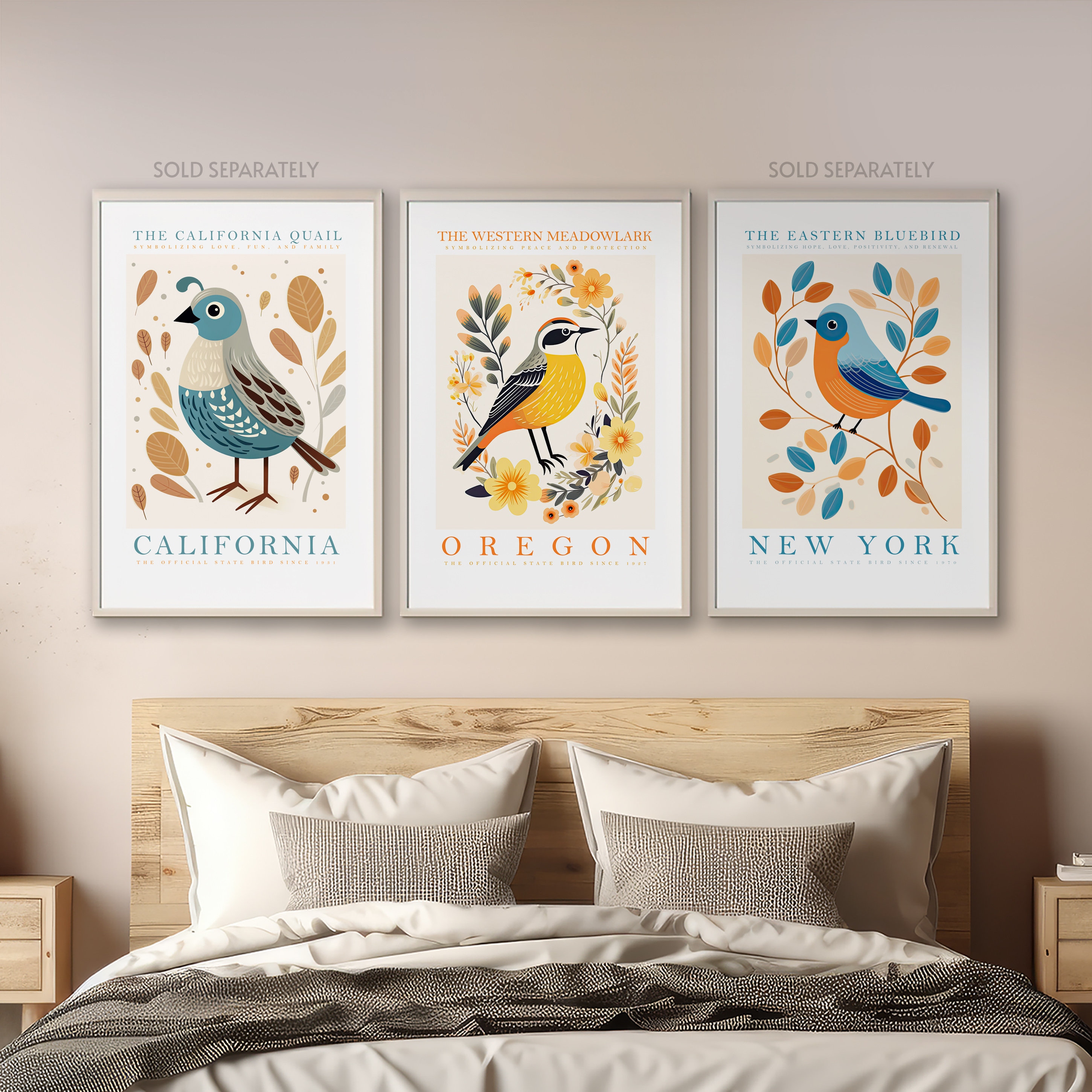 Oregon State Bird Print Meadowlark Print at Home Wall Art PRINTABLE ...