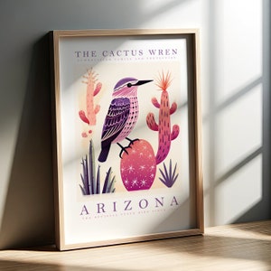 Arizona State Bird Print | Cactus Wren | Print at Home | Wall Art ...
