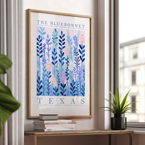Texas State Flower Print, Bluebonnet, Flower Prints, Trendy Floral ...