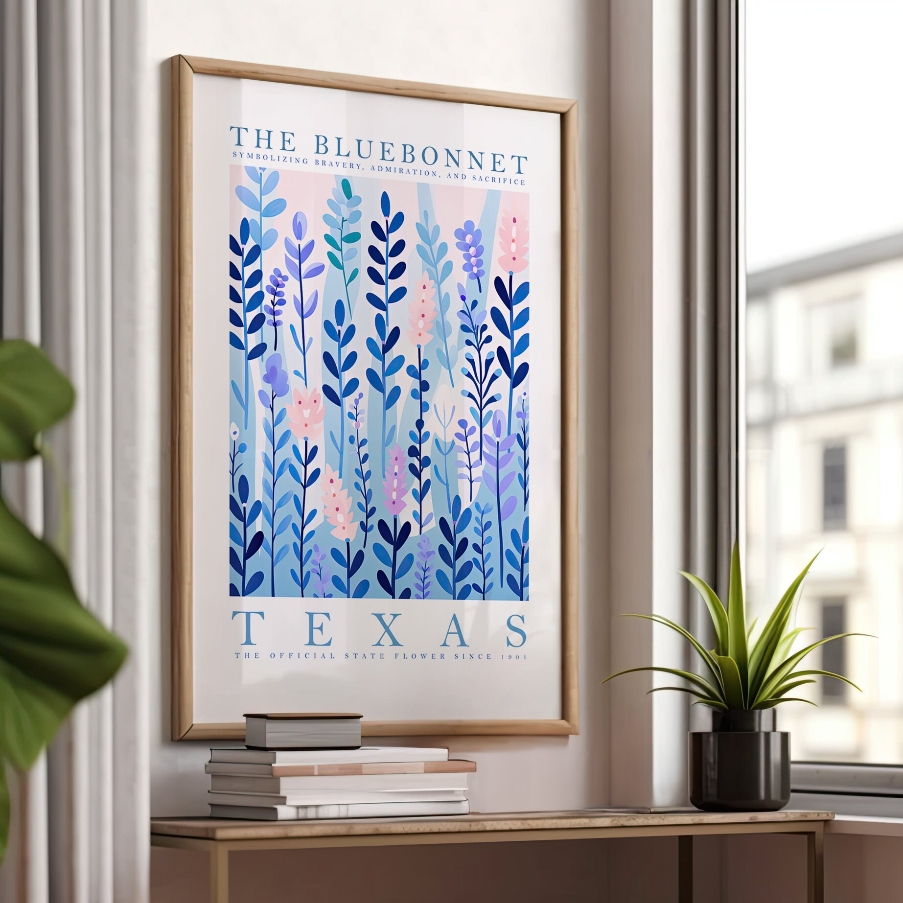 Texas State Flower Print Bluebonnet Flower Prints Trendy - Etsy