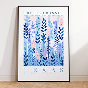 Texas State Flower Print, Bluebonnet, Flower Prints, Trendy Floral ...
