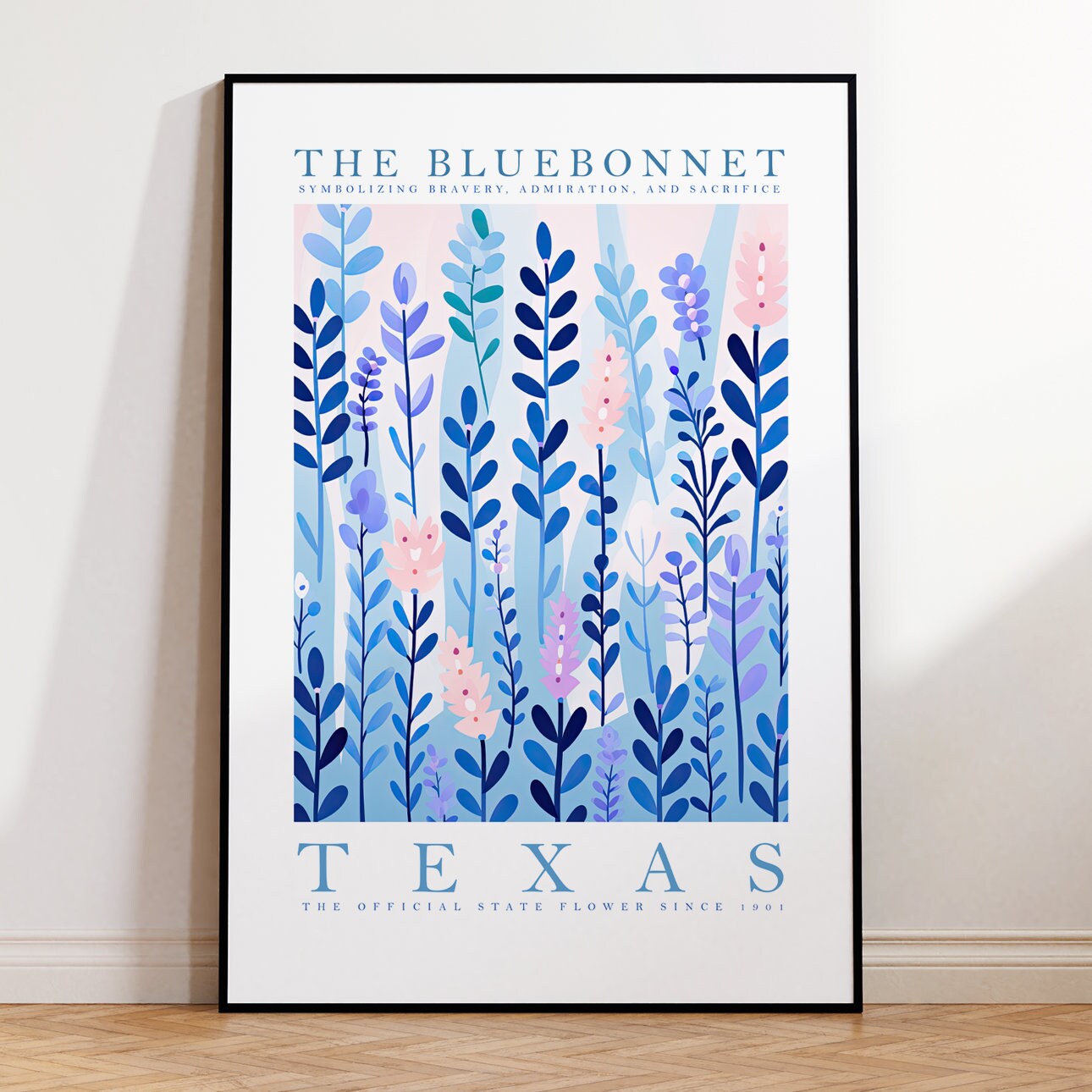 Texas State Flower Print, Bluebonnet, Flower Prints, Trendy Floral ...