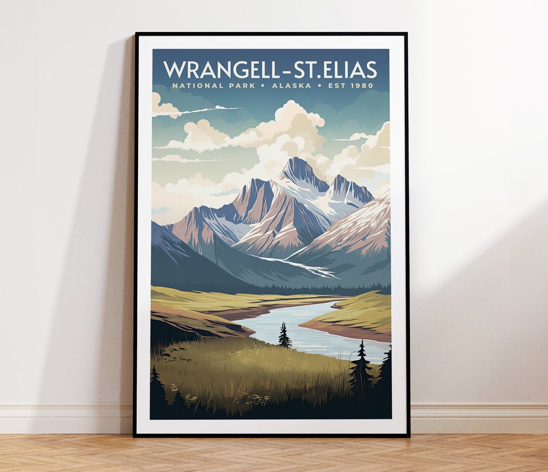 Wrangell-st. Elias National Park Vintage Travel Poster, Print at Home ...