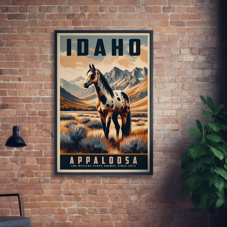 Idaho State Animal | Vintage Prints | Appaloosa Horse | Print at Home ...