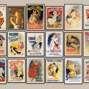 50 Printable Classic Vintage French Posters, Art Prints for Home Decor ...