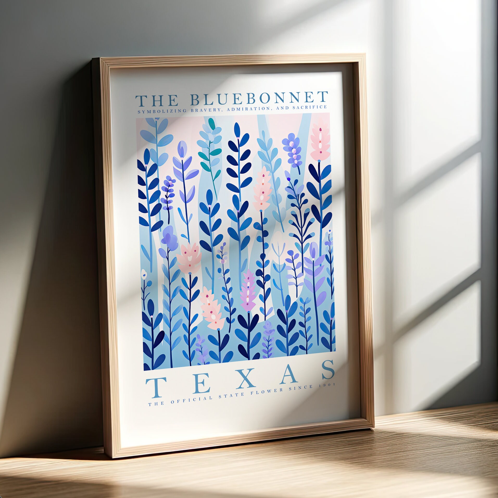 Texas State Flower Print, Bluebonnet, Flower Prints, Trendy Floral ...