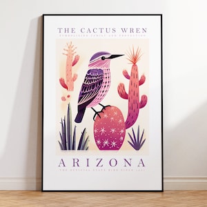 Arizona State Bird Print | Cactus Wren | Print at Home | Wall Art ...