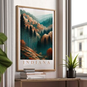 Indiana Watercolor Print | Hoosier Forest | 50 US States Collection ...