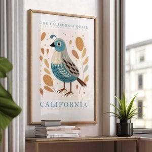 California State Bird Print | Quail | Print at Home | Wall Art ...