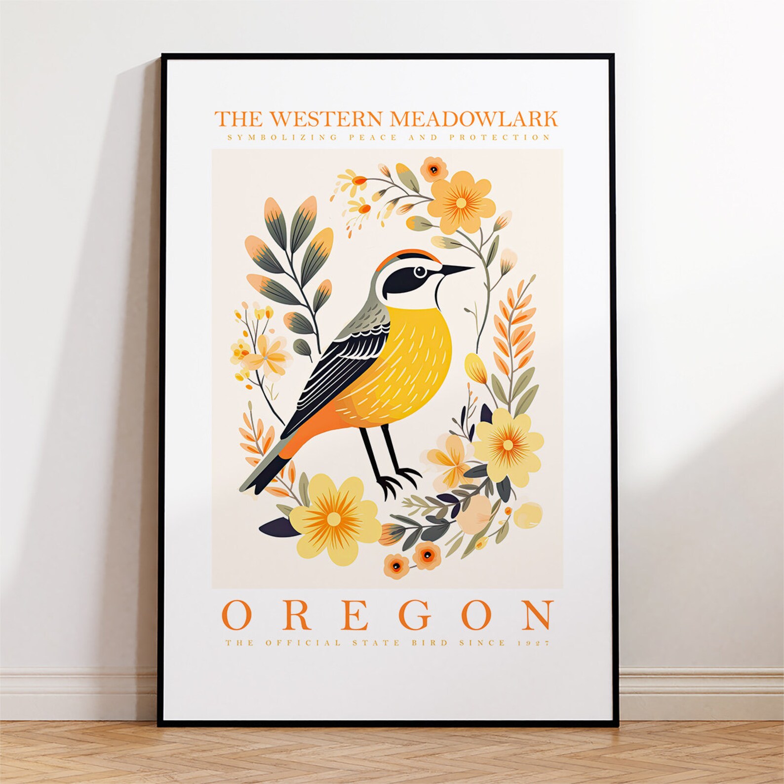Oregon State Bird Print | Meadowlark | Print at Home | Wall Art ...