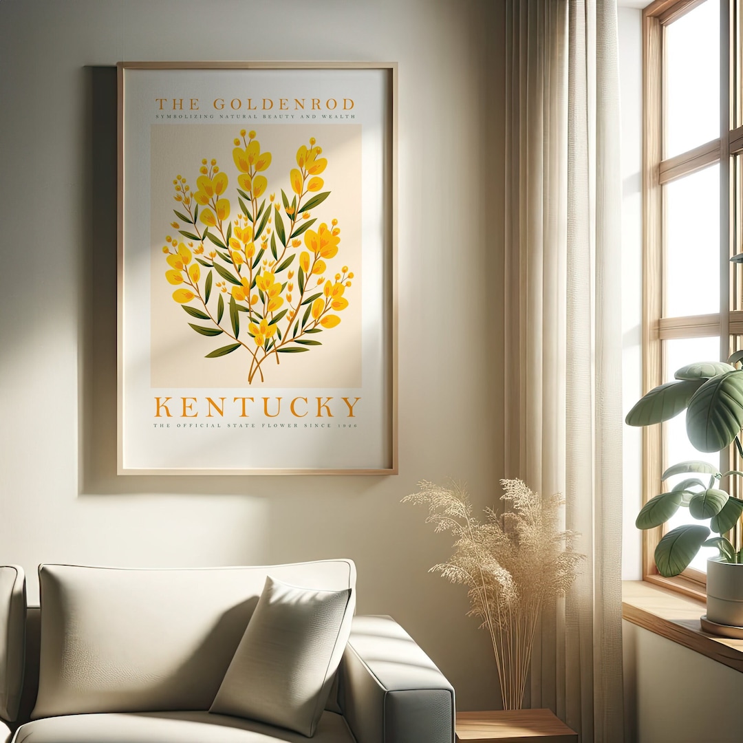 Kentucky State Flower Print | Goldenrod | Flower Prints | Trendy Floral ...