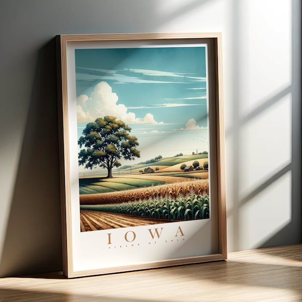 Iowa Poster - Etsy