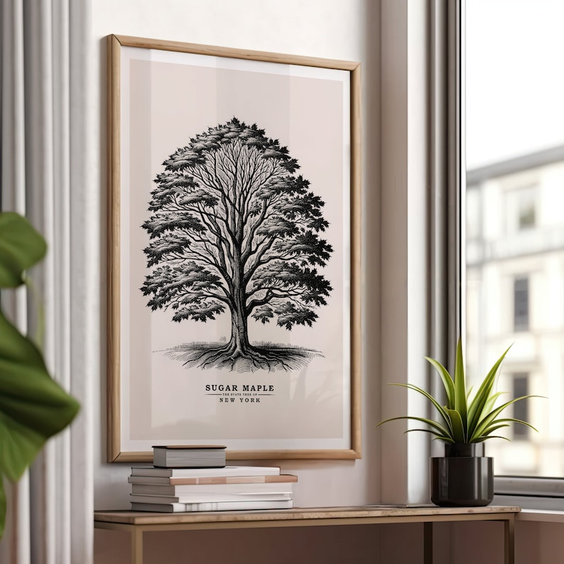 50 State Trees Vintage Sketch Bundle, Forest Print, Antique Tree ...