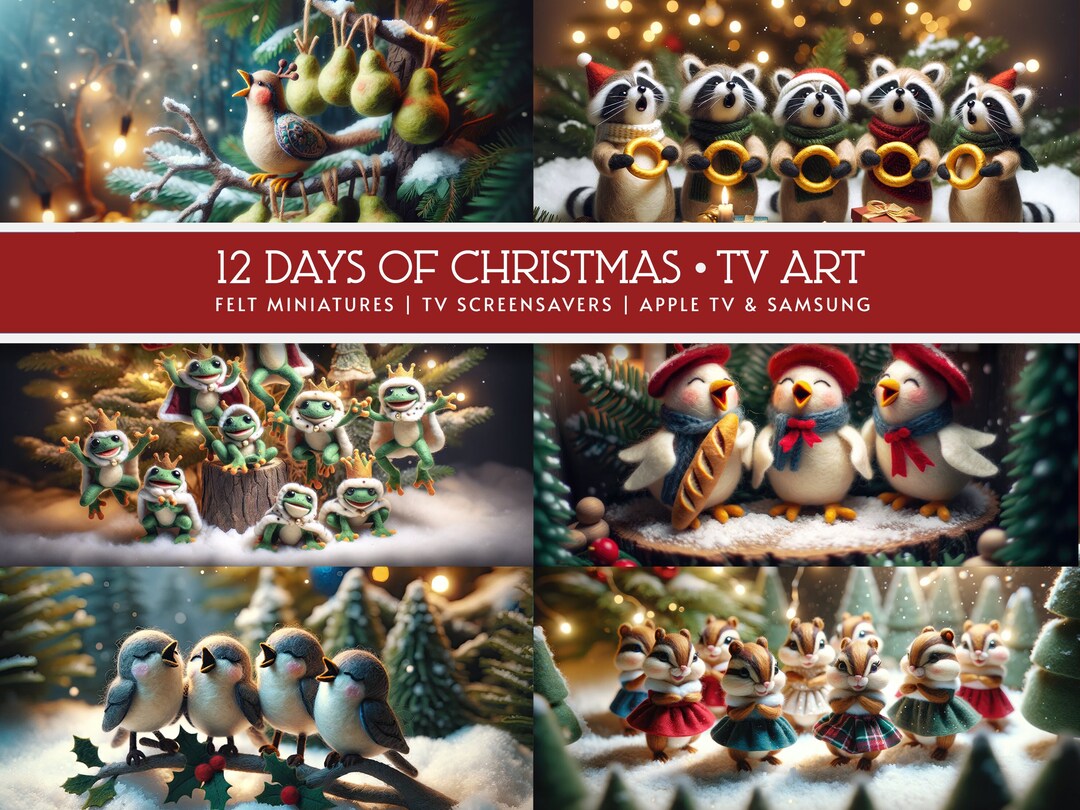12 Days of Christmas Frame TV Art Bundle | Apple TV | Samsung Frame Tv ...