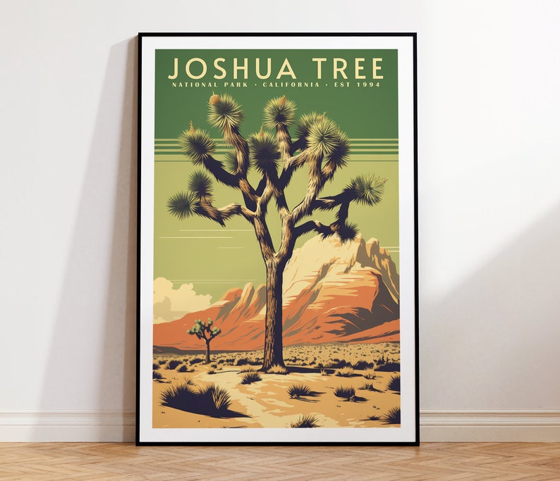 Joshua Tree National Park Vintage Travel Poster, Print at Home | Wall ...