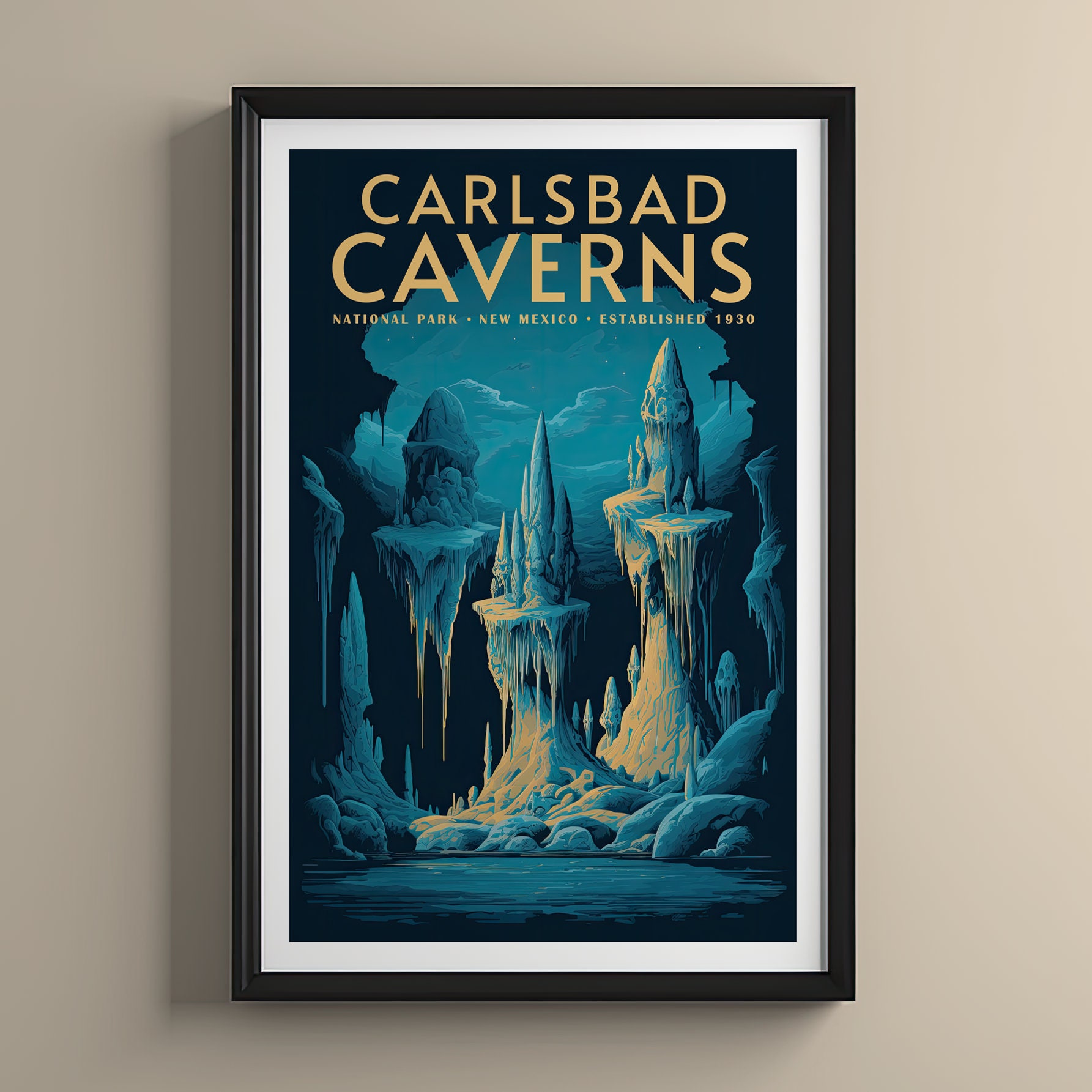 Carlsbad Caverns National Park Vintage Travel Poster Print at - Etsy