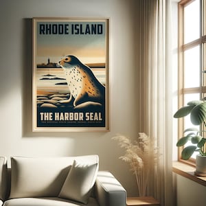 Rhode Island State Animal | Vintage Prints | Harbor Seal | Print at ...