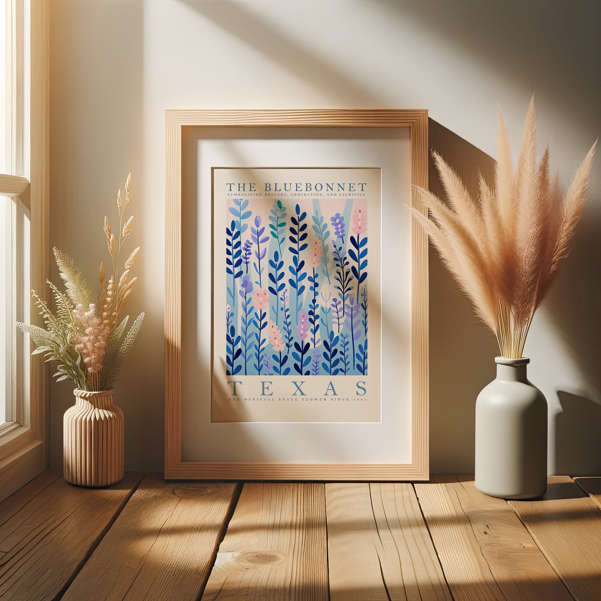 Texas State Flower Print, Bluebonnet, Flower Prints, Trendy Floral ...