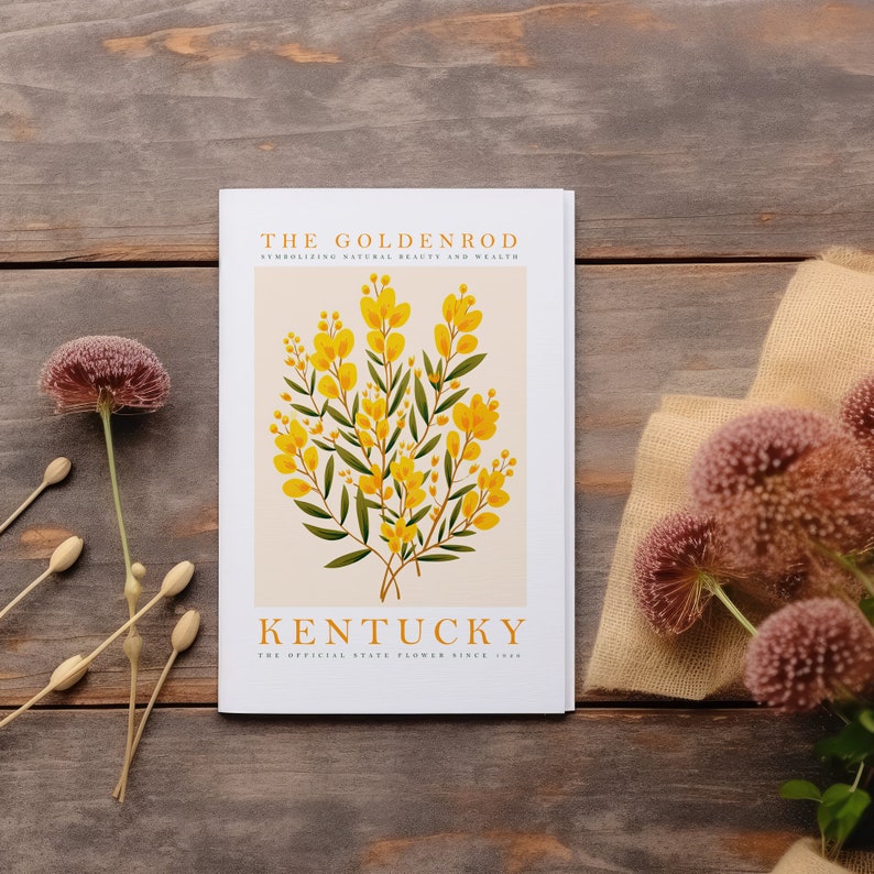 Kentucky State Flower Print | Goldenrod | Flower Prints | Trendy Floral ...