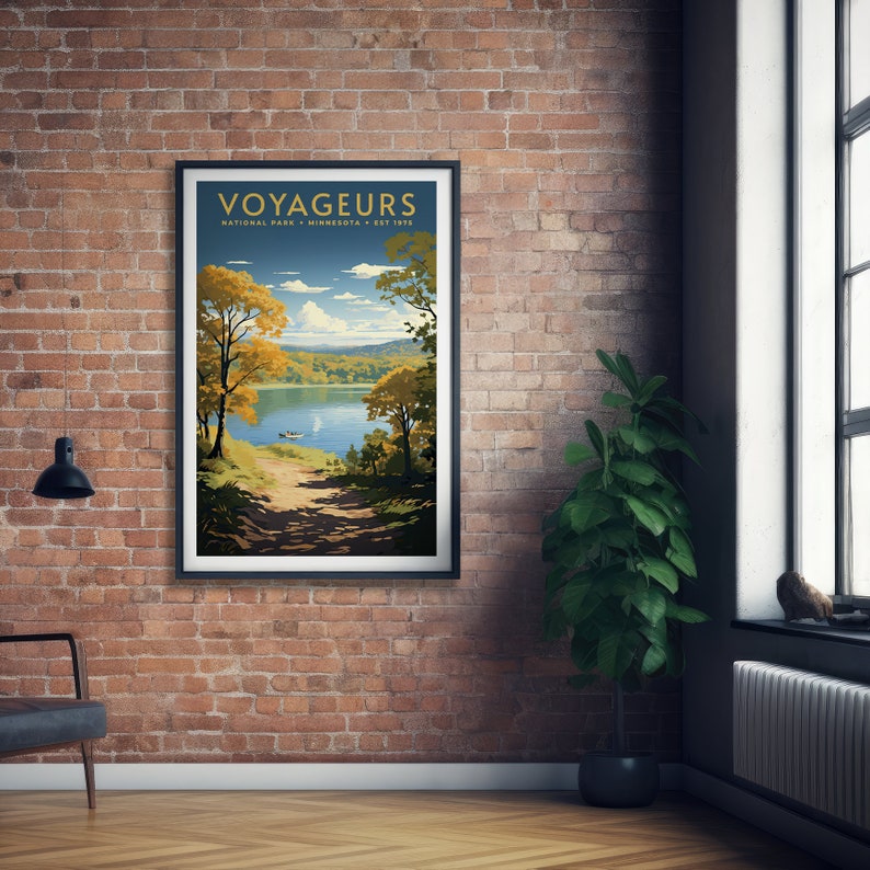 Voyageurs National Park Vintage Travel Poster, Print at Home | Wall Art ...