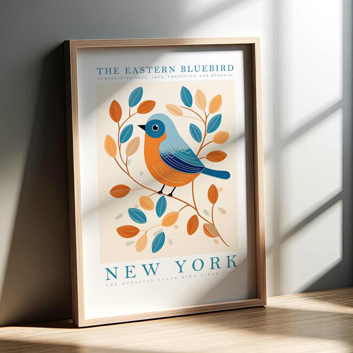 New York State Bird Print | Eastern Bluebird | Print at Home | Wall Art ...