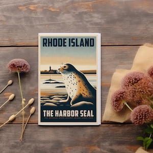 Rhode Island State Animal | Vintage Prints | Harbor Seal | Print at ...