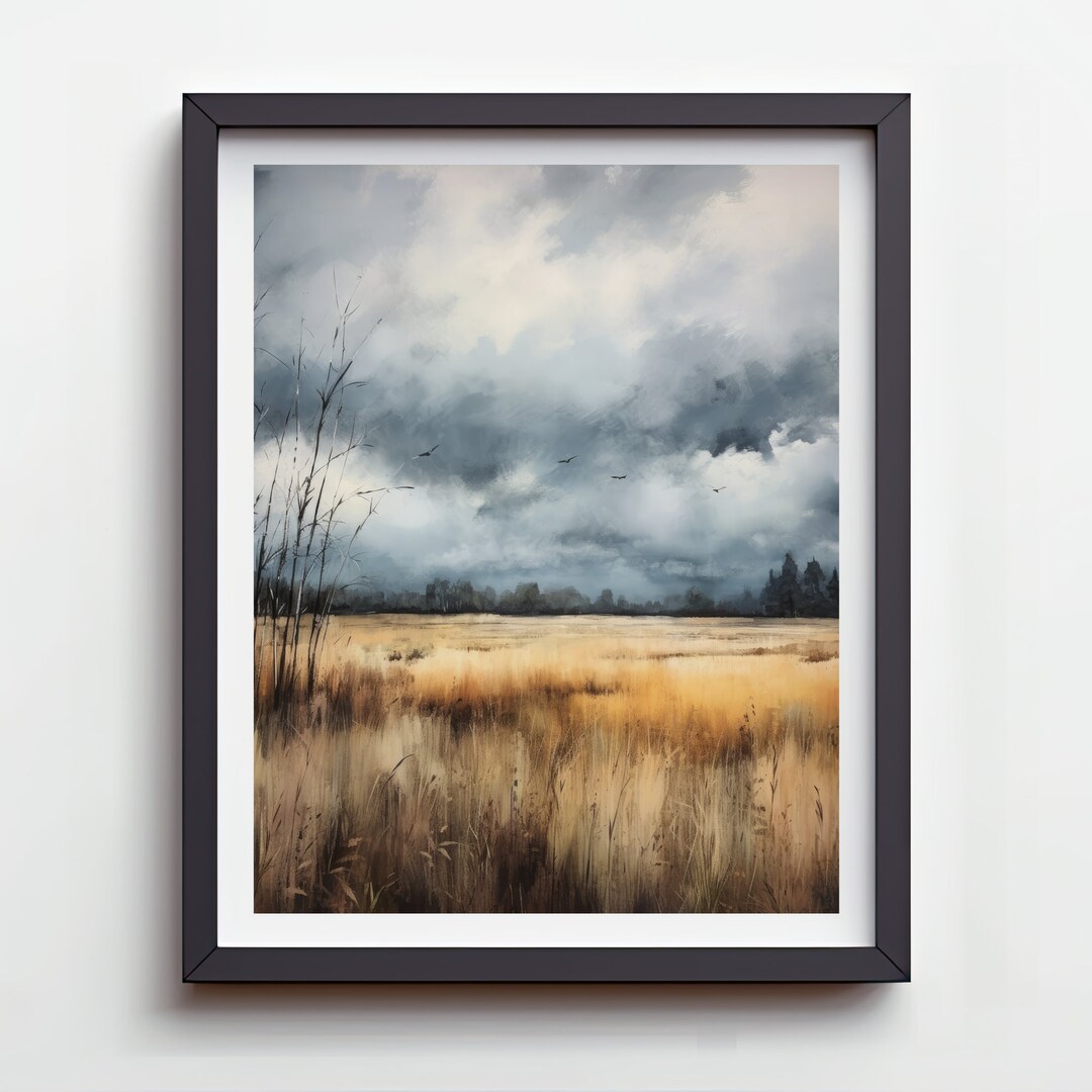 Printable Watercolor Skyscape Artwork, Instant Digital Download, Sky ...