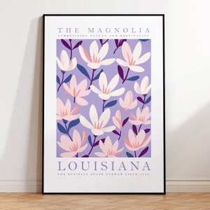 Louisiana State Flower Print | Magnolia | Flower Prints | Trendy Floral ...