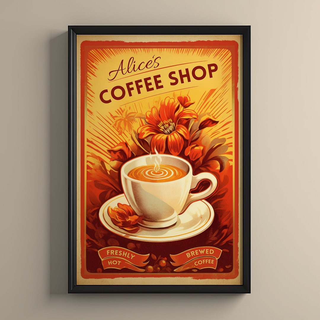 Custom Coffee Cafe Print, Trendy Wall Art, Digital Download Print ...