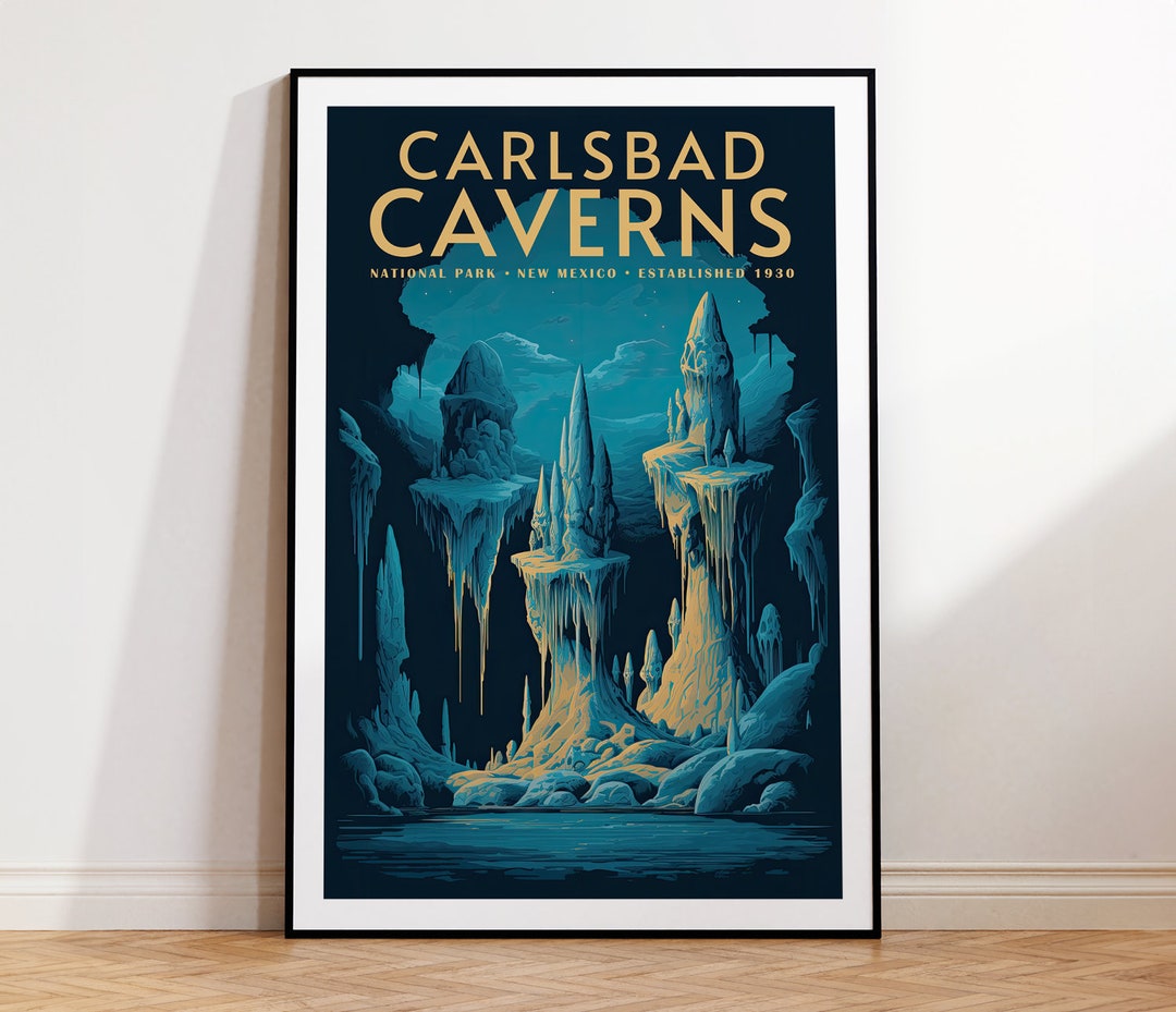 Carlsbad Caverns National Park Vintage Travel Poster, Print at Home ...