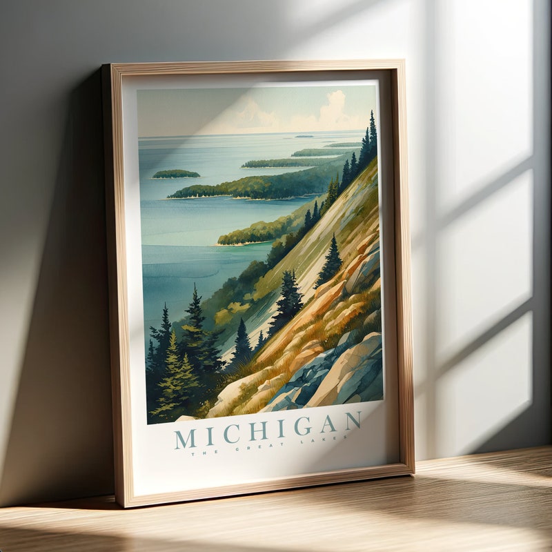 Michigan Poster - Etsy