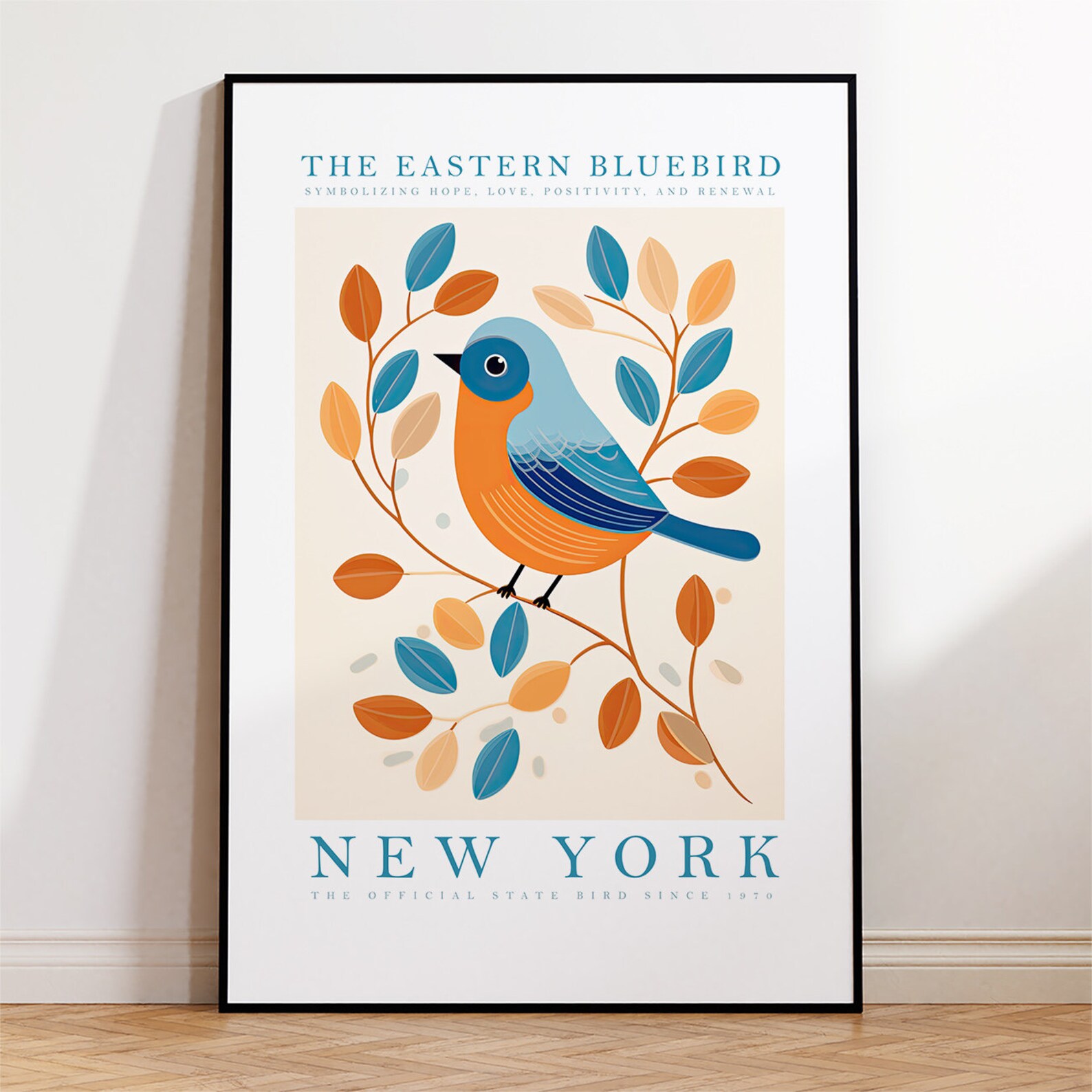 New York State Bird Print | Eastern Bluebird | Print at Home | Wall Art ...