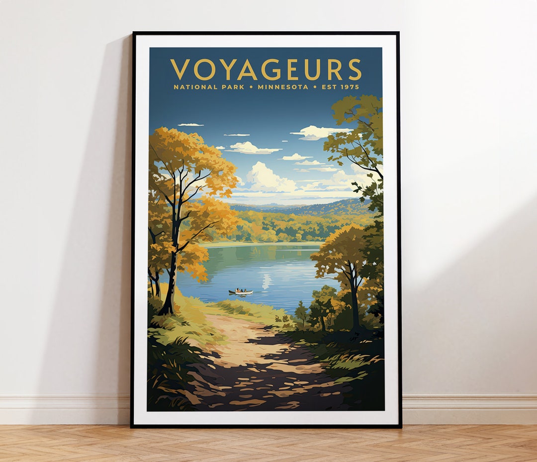 Voyageurs National Park Vintage Travel Poster, Print at Home | Wall Art ...