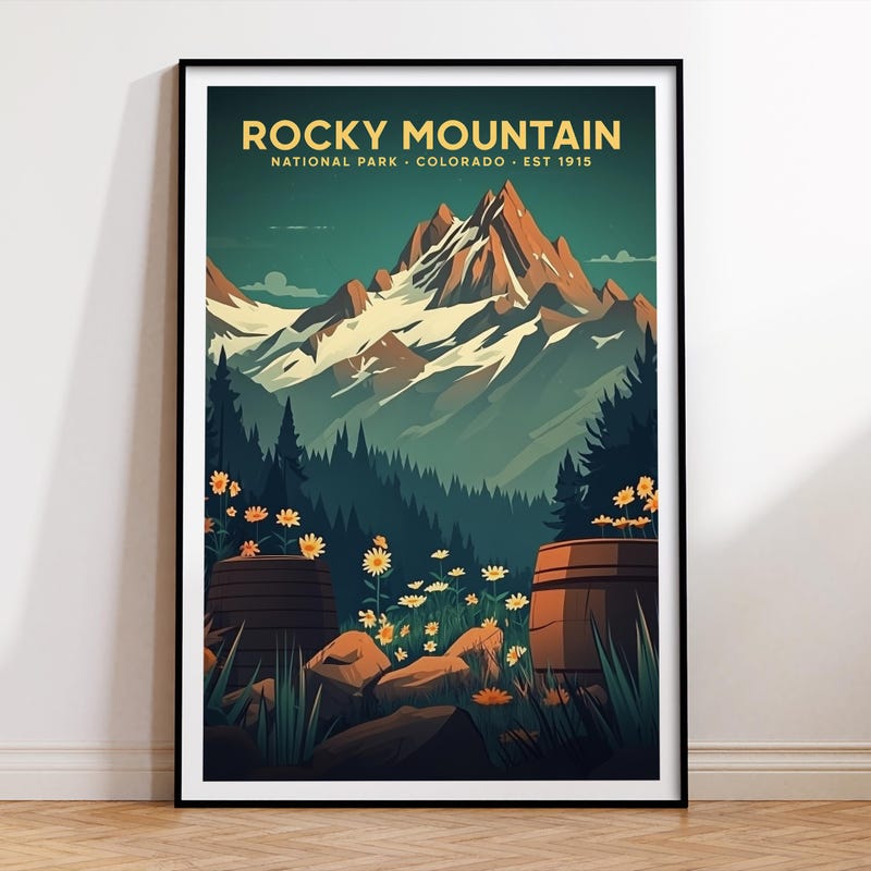 Mountain Poster - Etsy