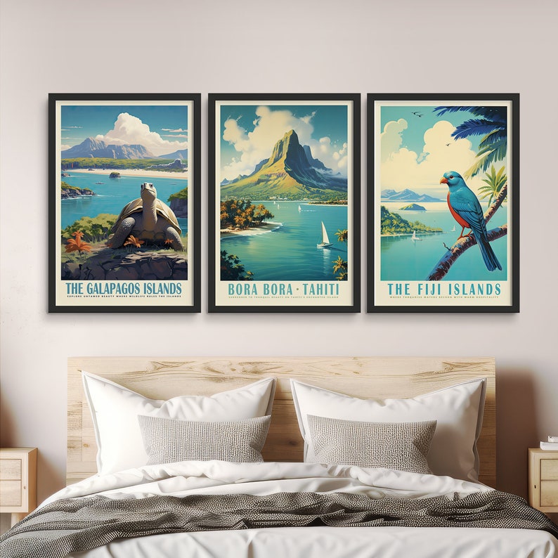 Natural Wonders Travel Posters Bundle Set of 18 Prints - Etsy