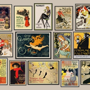 50 Printable Classic Vintage French Posters, Art Prints for Home Decor ...