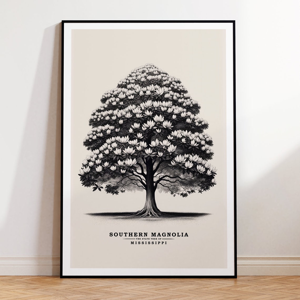 Mississippi State Tree | Southern Magnolia | Vintage Sketch | Tree ...