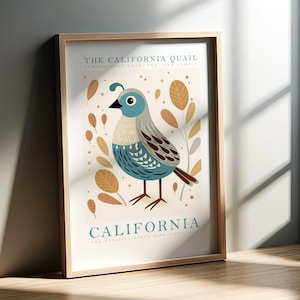 California State Bird Print | Quail | Print at Home | Wall Art ...