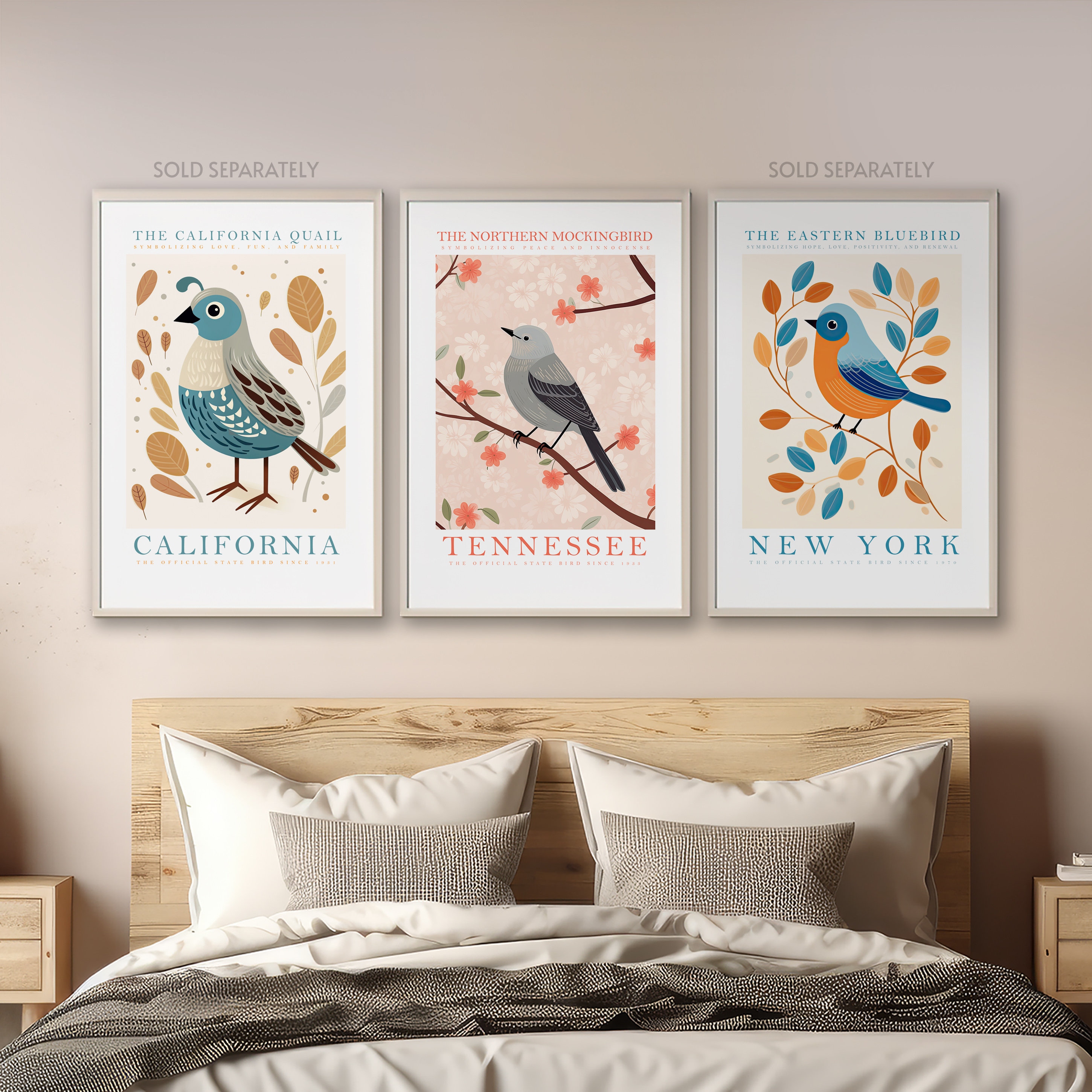 Tennessee State Bird Print Mockingbird Print at Home Wall Art PRINTABLE ...