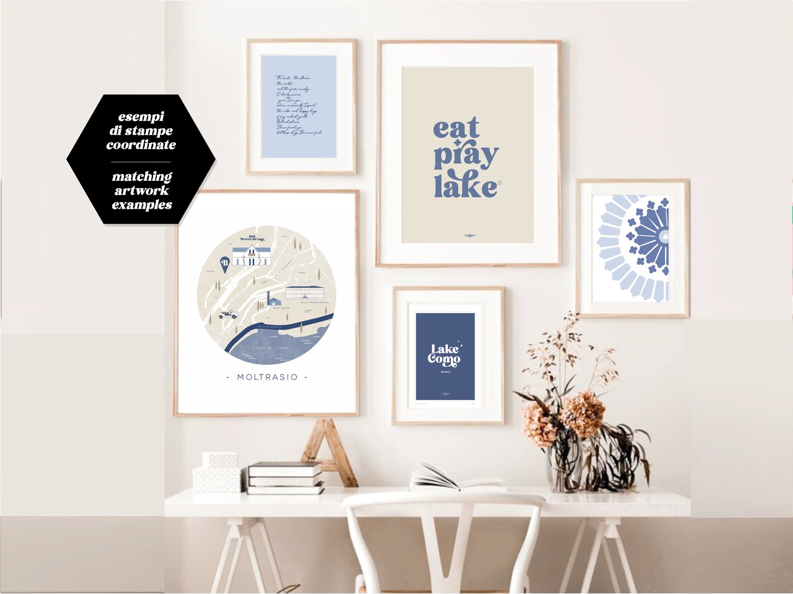 Customizable Digital Map of Any Lake Como Location . Tailored Art for ...
