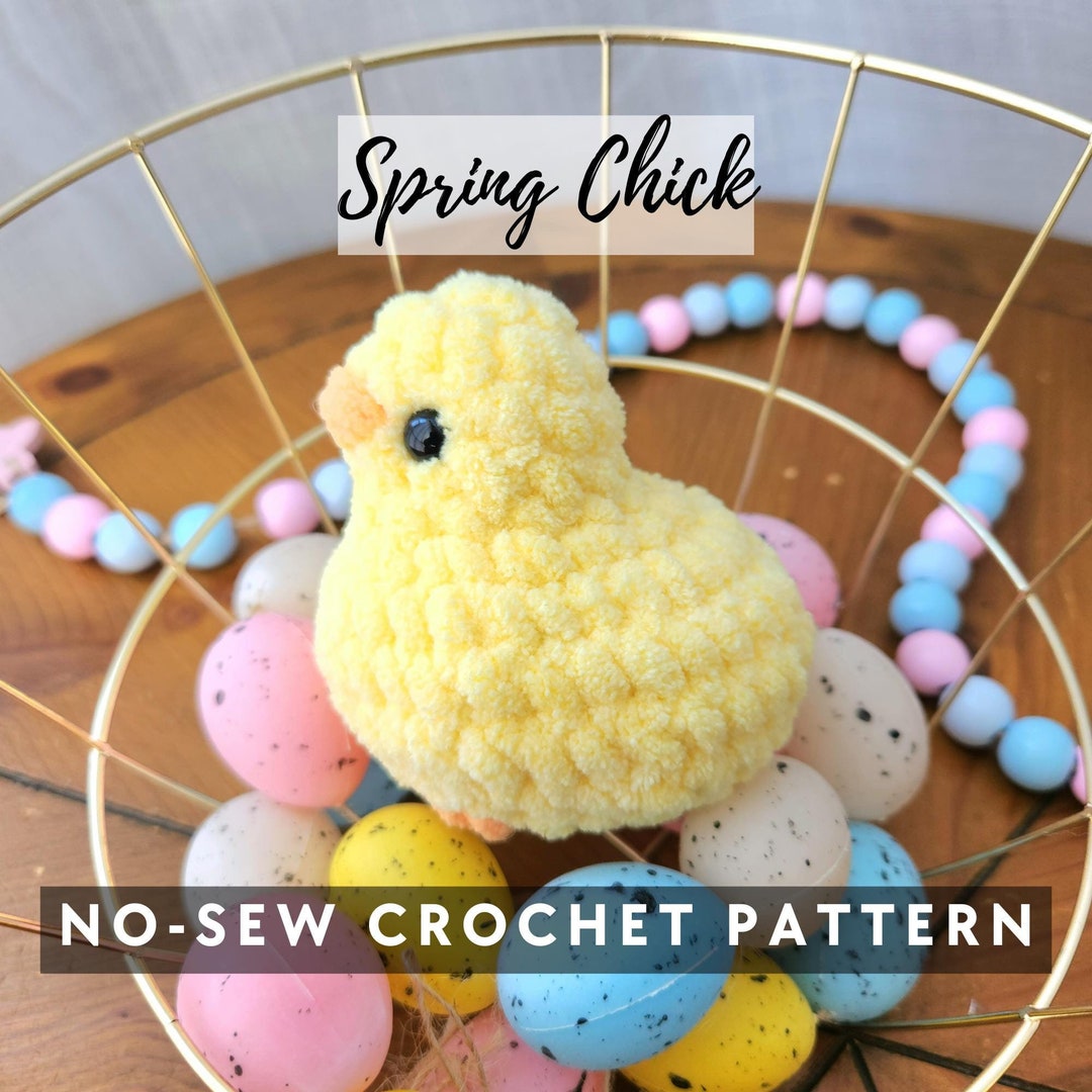 Spring Chick, No-sew Crochet PATTERN, Chick Crochet Pattern, Easy ...