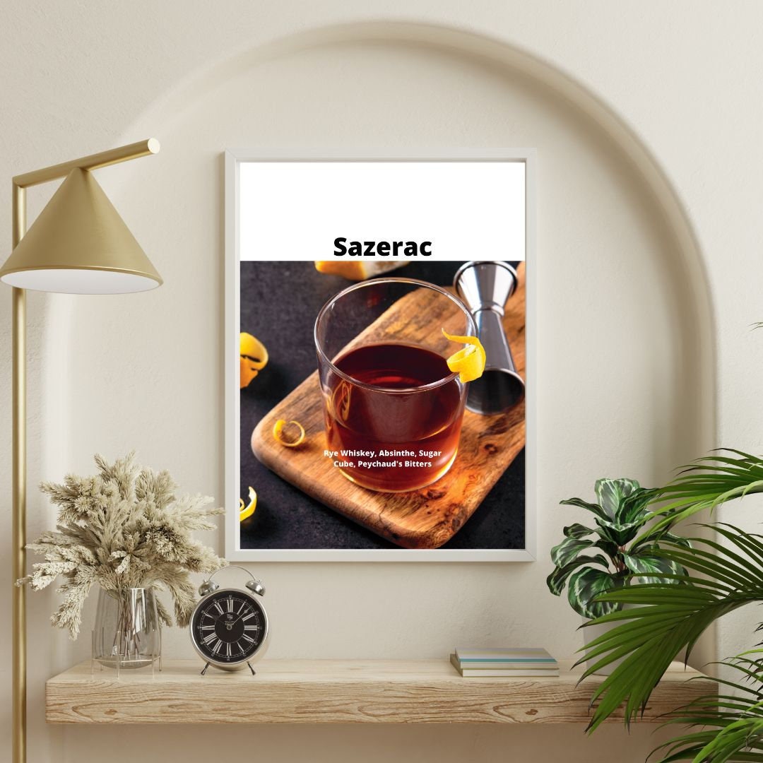 Sazerac is a Cocktail. Here is a Poster - Etsy