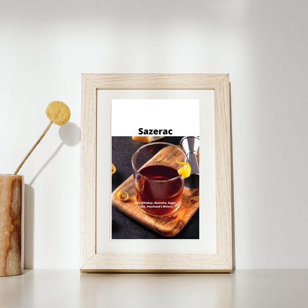 Sazerac is a Cocktail. Here is a Poster - Etsy