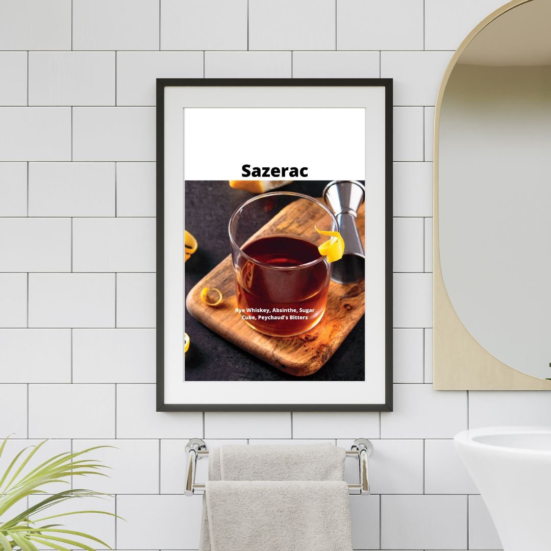 Sazerac is a Cocktail. Here is a Poster - Etsy