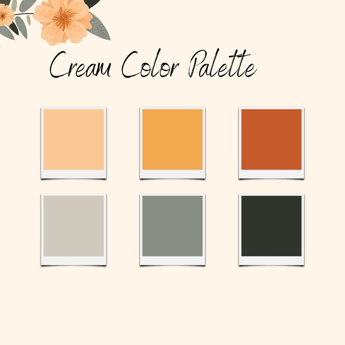 Cream Color Palette Instagram Post, Color Palette Inspirational ...