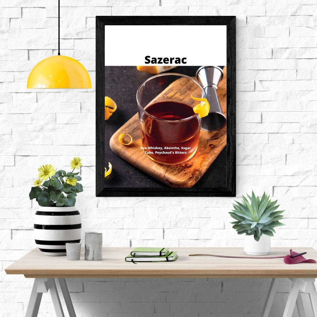Sazerac is a Cocktail. Here is a Poster - Etsy