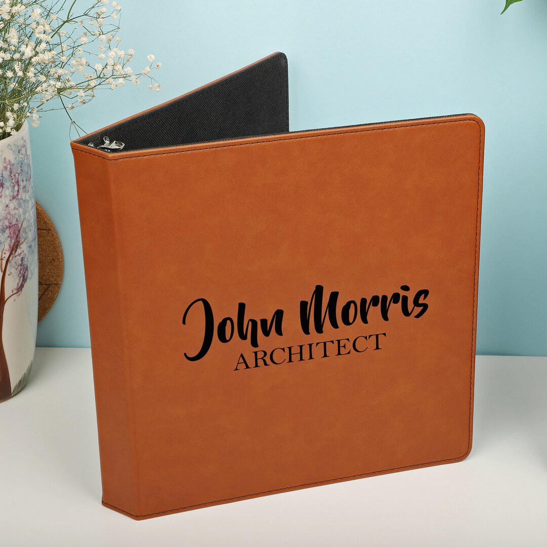 Refillable Leather Journal, Personalized Binder Cover, Leather Binder ...